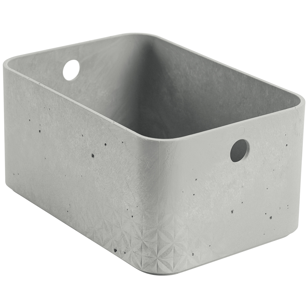 Storage box rectangular 4 L Concrete light gray CURVER