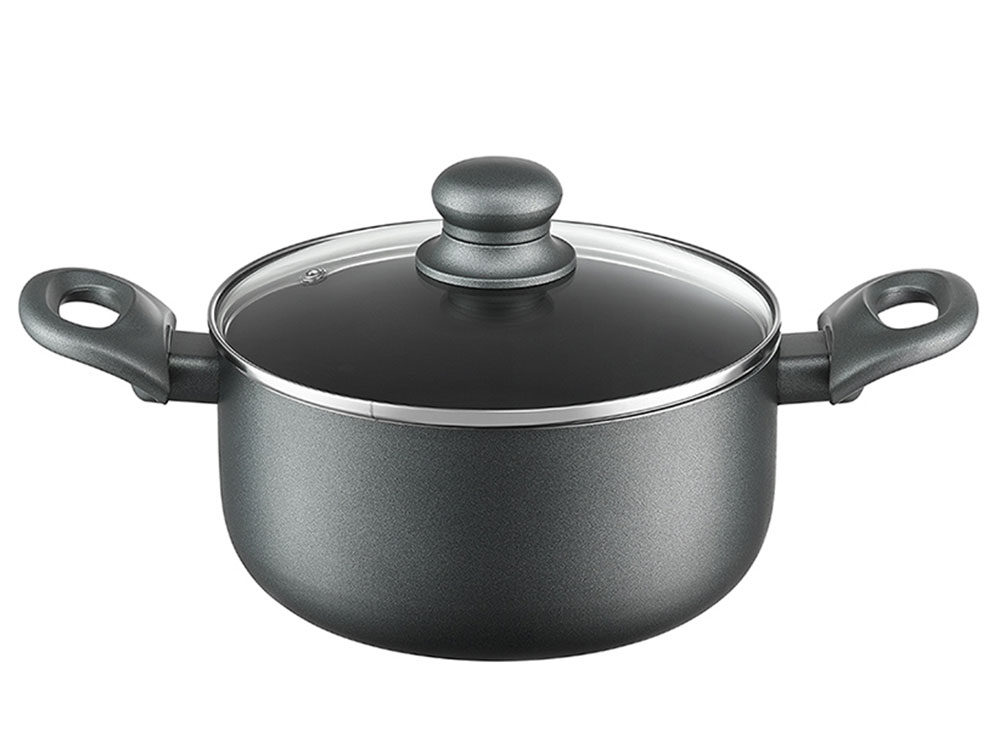 Cooking pot with lid Graphite 20 cm AMBITION