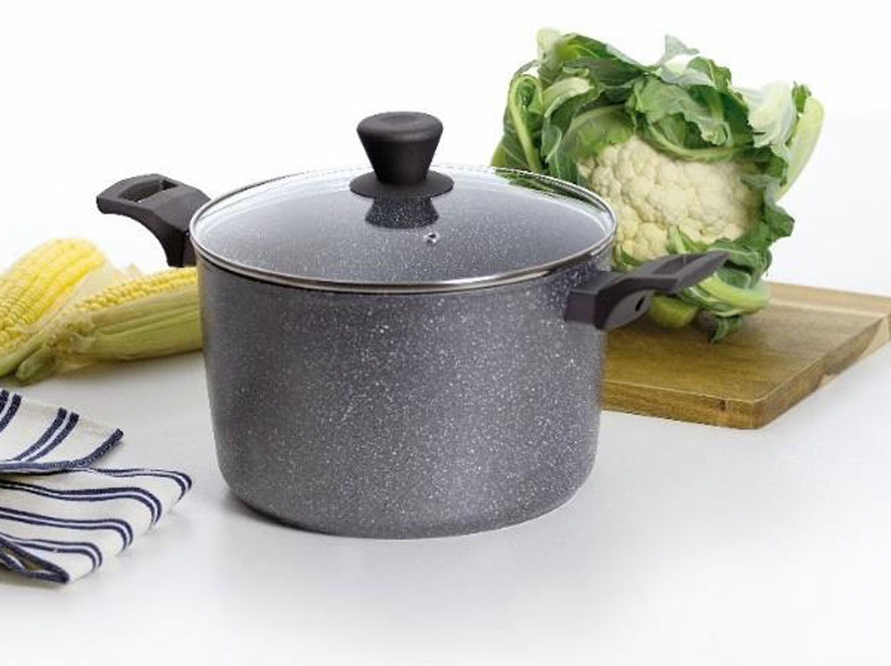 High cooking pot with lid Silverstone 20 cm Induction AMBITION