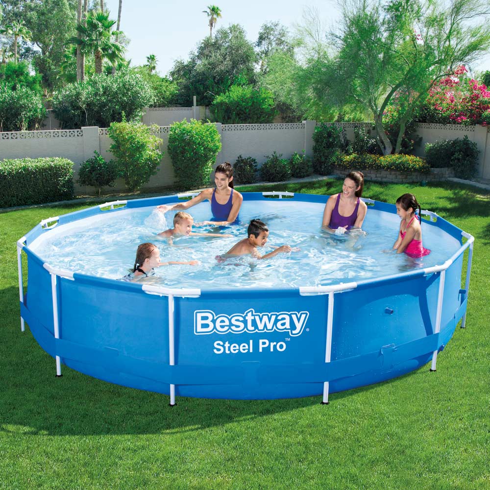 Metal frame above ground pool Steel Pro 366 x 76 cm 6473 l BESTWAY